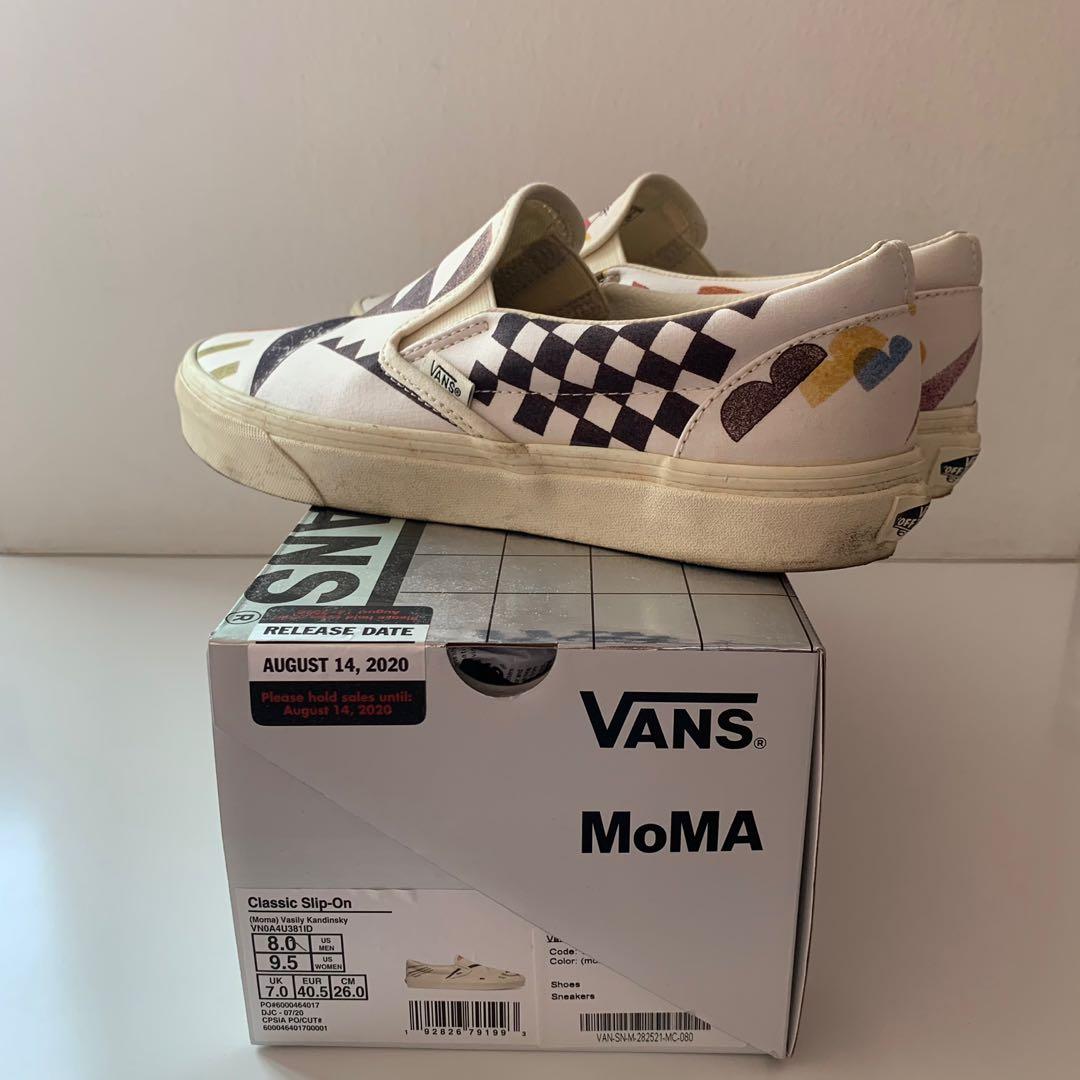 Vans x MOMA slip on, Men's Fashion, Footwear, Sneakers on Carousell