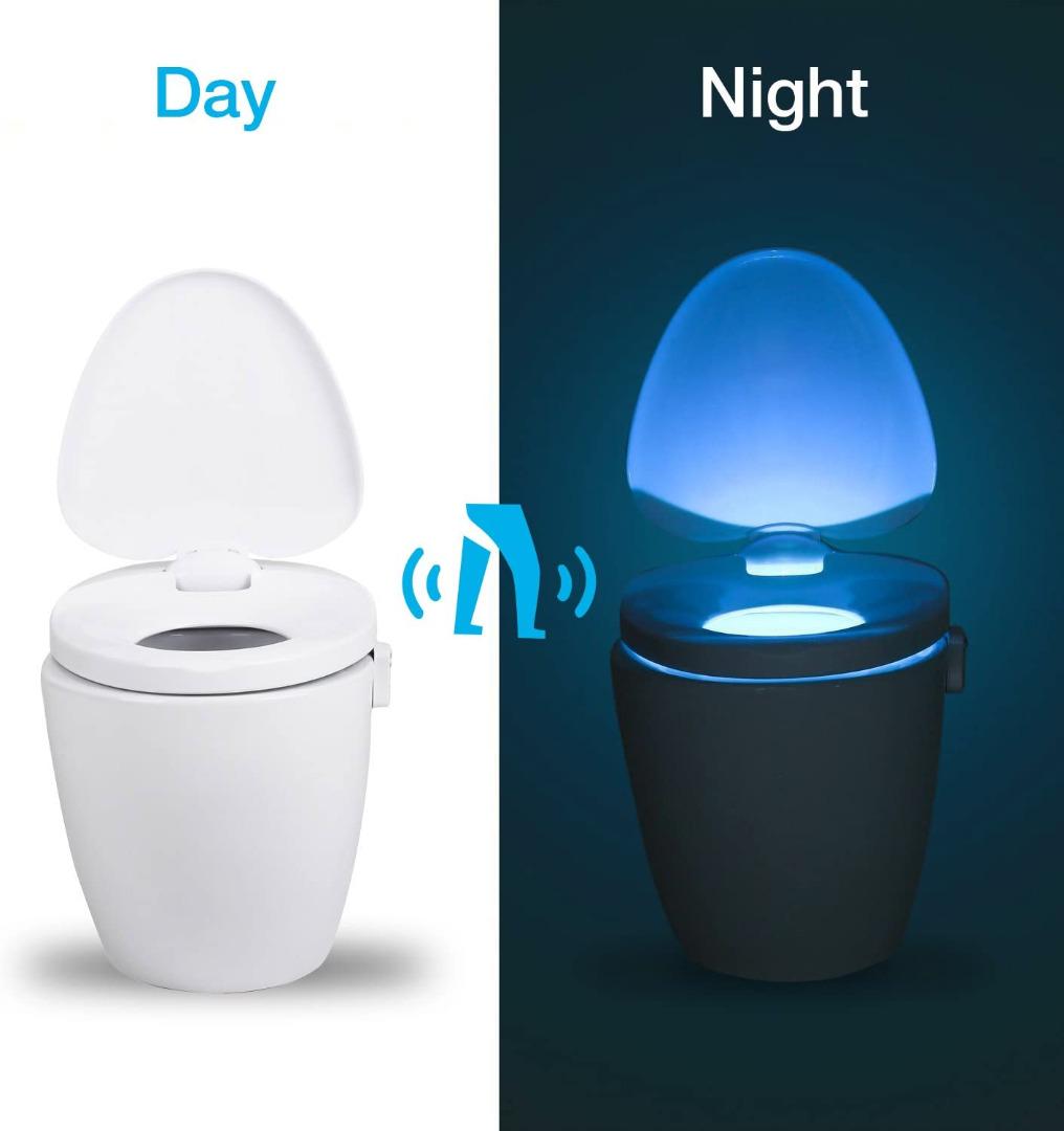 WEBSUN Toilet Night Light Motion Activated 16 Color Changing Led Toilet ...
