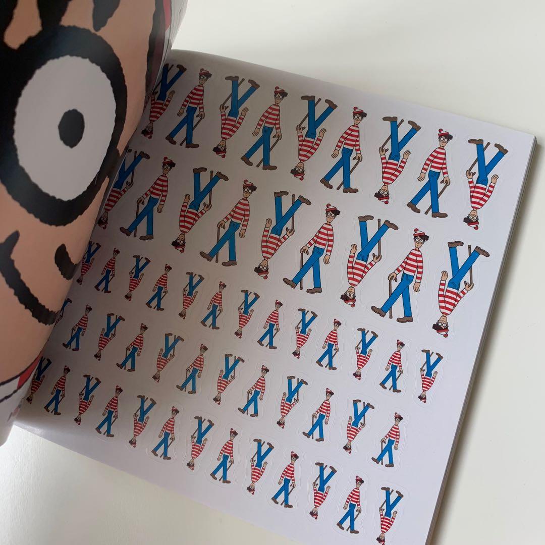 Where’s wally sticker book 貼紙書, 興趣及遊戲, 書本 & 文具, 小朋友書 - Carousell