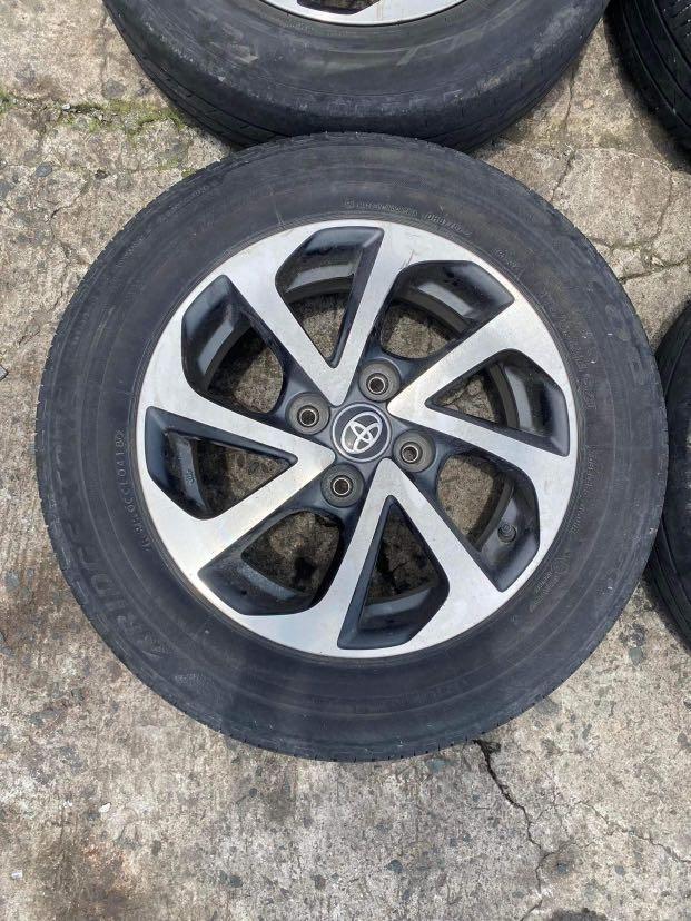 Wigo stock mags and tires, Car Parts & Accessories, Mags and Tires on ...