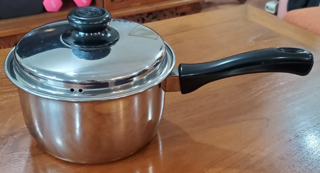 Zebra stainless steel cooking pot with handle 18cm inner x 10cm deep ...