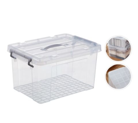 20L Multi Purpose Plastic Storage Box with Lock (44 x 30 x 25cm ...