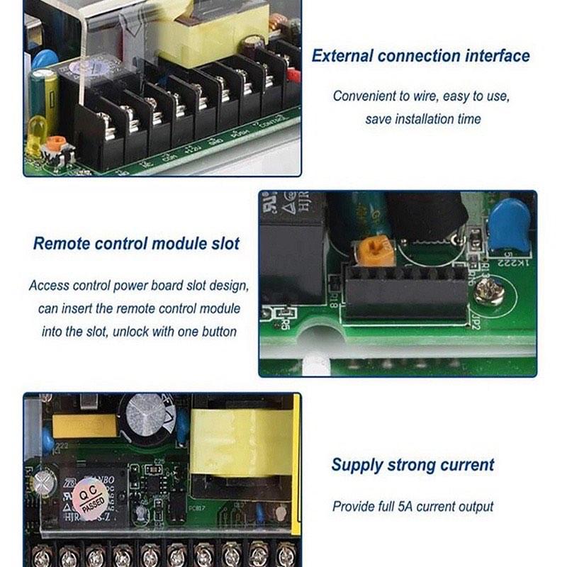 7-STAR* UPS DC12V/5A PSU Door Access Power Supply Control AC 110-240V ...