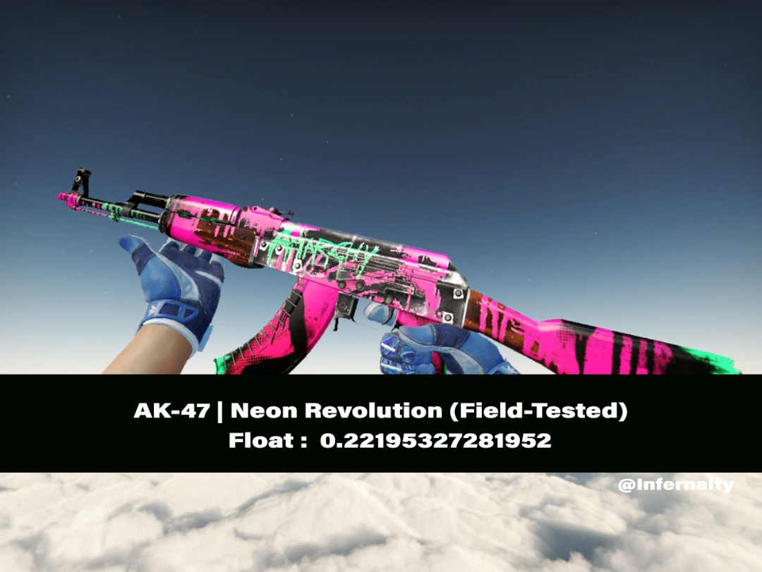 AK-47 Neon Revolution FT CSGO SKINS KNIVES, Video Gaming, Gaming ...