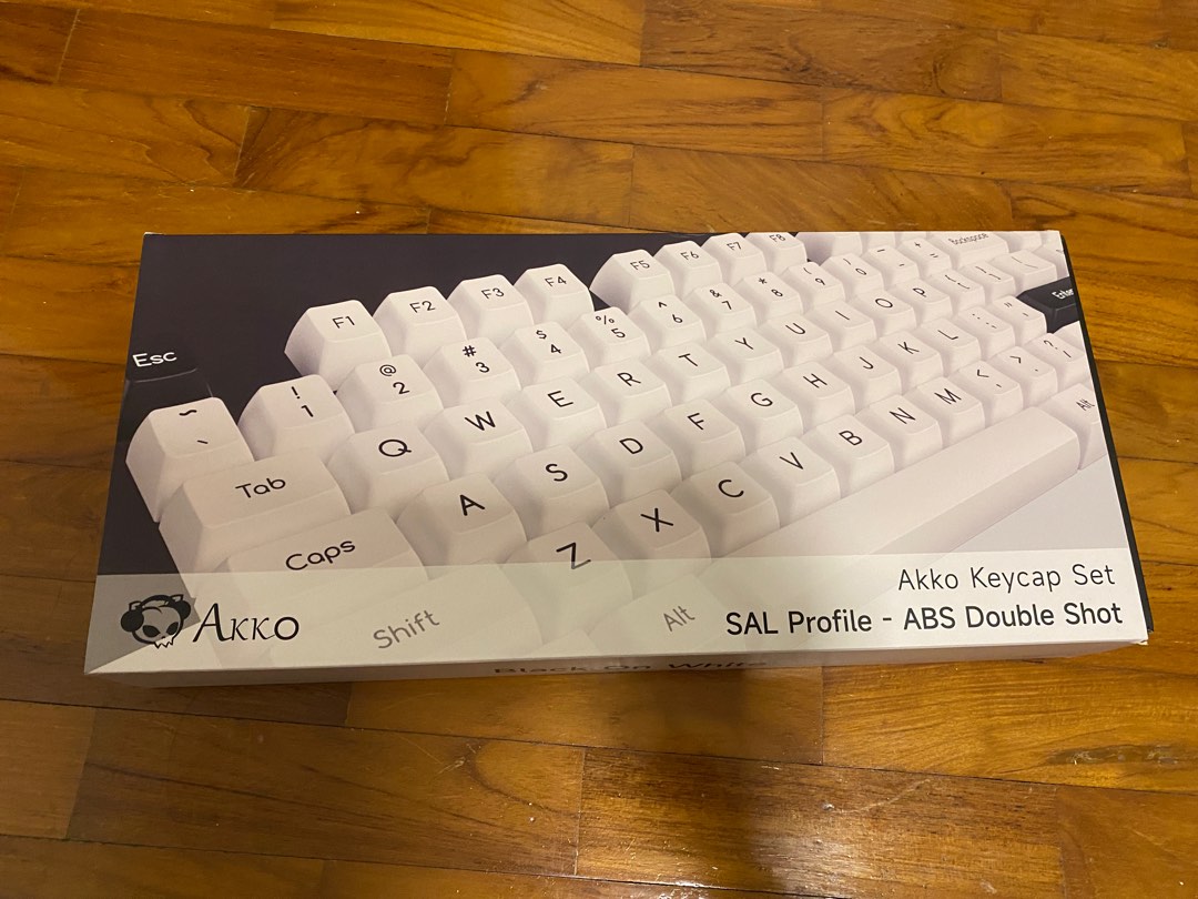 AKKO SA profile BoW black on white Keycaps, Computers & Tech, Parts ...