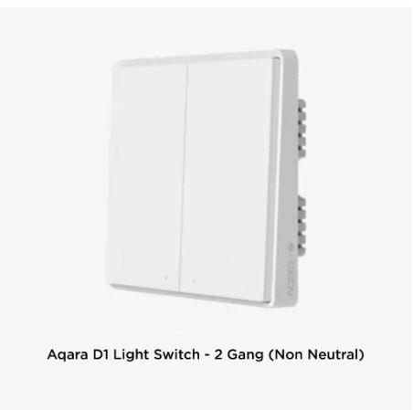 Aqara D1 Wall Switch - 1/2/3 Gang (Neutral, Non Neutral Wire) Smart ...