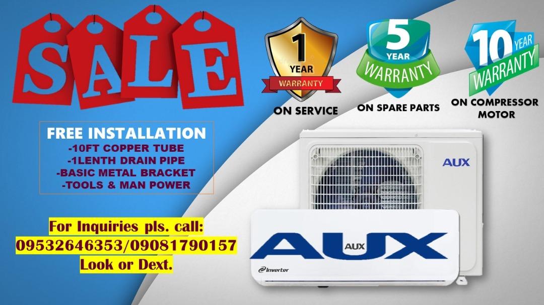 AUX F-SERIES SPLIT TYPE AIRCON BRAND NEW SEALED WITH FREE INSTALLATION ...