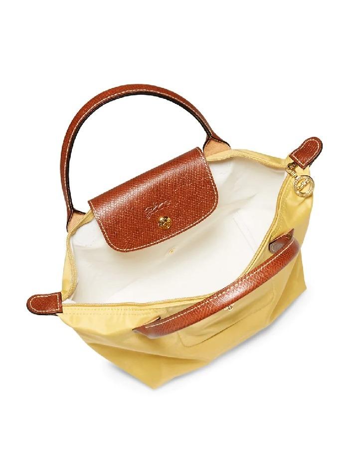 B690 : Longchamp Small Le Pliage Original Top Handle Bag (Curry ...