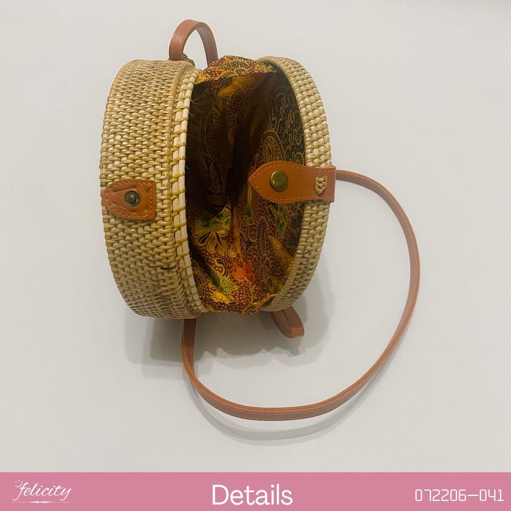 Bali Rattan Bag | Special Round Design, Women's Fashion, Bags & Wallets ...