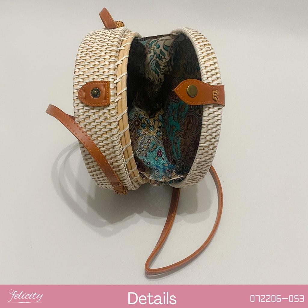 Bali Rattan Bag | Special Round Design, Women's Fashion, Bags & Wallets ...