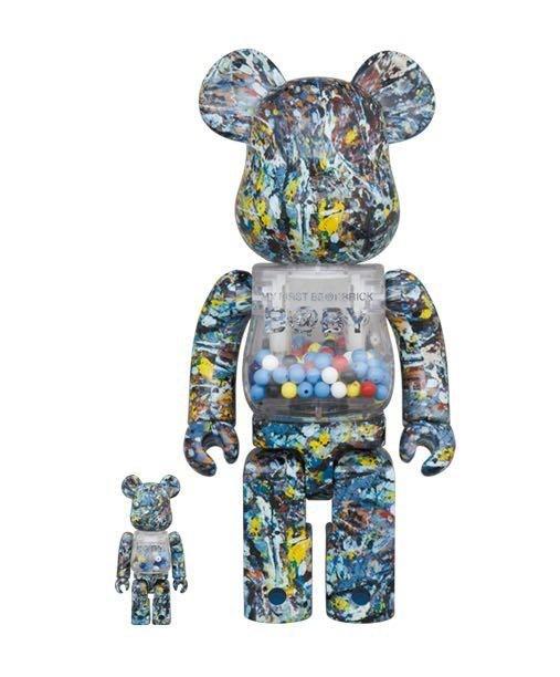 Bearbrick Jackson Pollock My First Baby 400% + 100%, Hobbies & Toys ...
