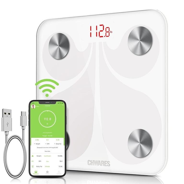 Body Fat Scale, USB Rechargeable Digital Weight Bathroom Scales ...
