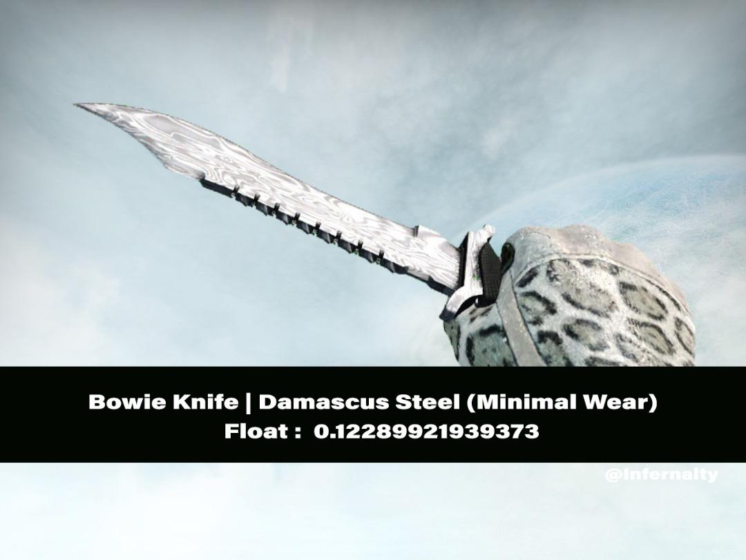 Bowie Knife Damascus Steel MW CSGO SKINS KNIVES, Video Gaming, Gaming ...