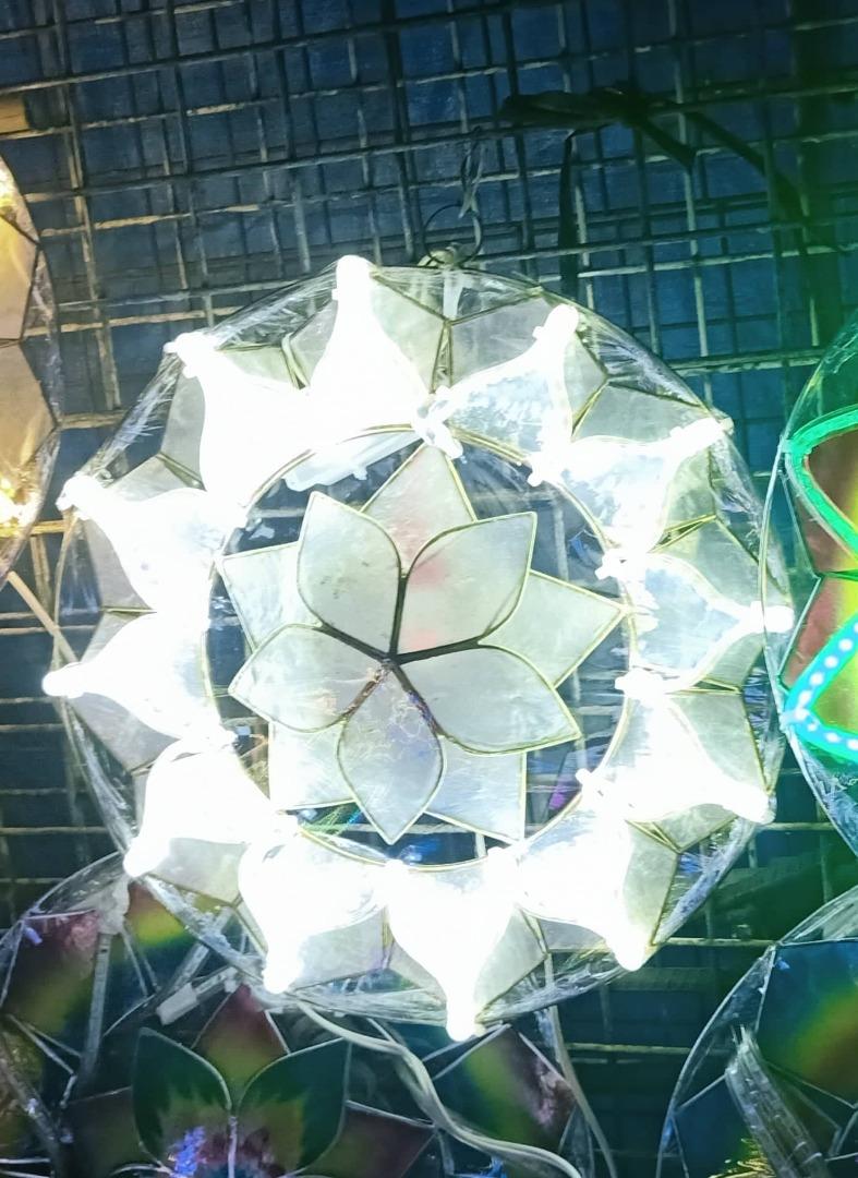 Capiz Parol/Christmas Seashells Christmas Lanterns with LED lights /10 ...