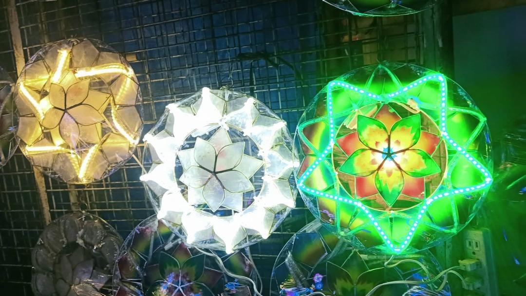 Capiz Parol/Christmas Seashells Christmas Lanterns with LED lights /10 ...