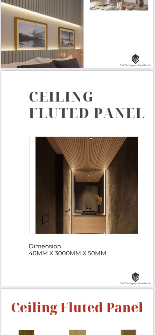 Ceiling fluted panel, Furniture & Home Living, Home Decor Accessories ...
