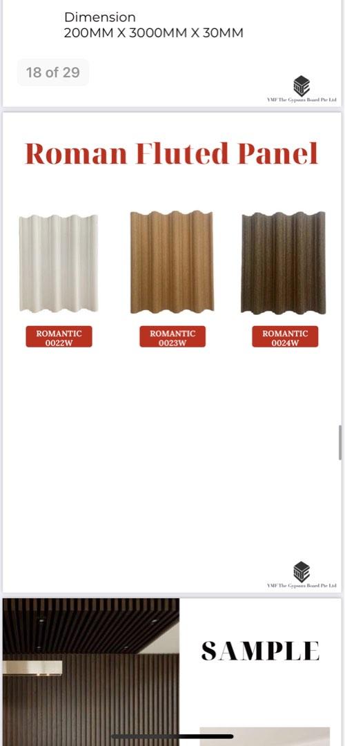 Ceiling fluted panel, Furniture & Home Living, Home Decor, Wall Decor ...