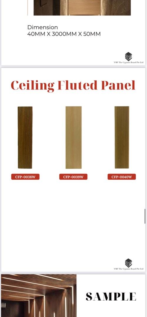 Ceiling fluted panel, Furniture & Home Living, Home Decor Accessories ...