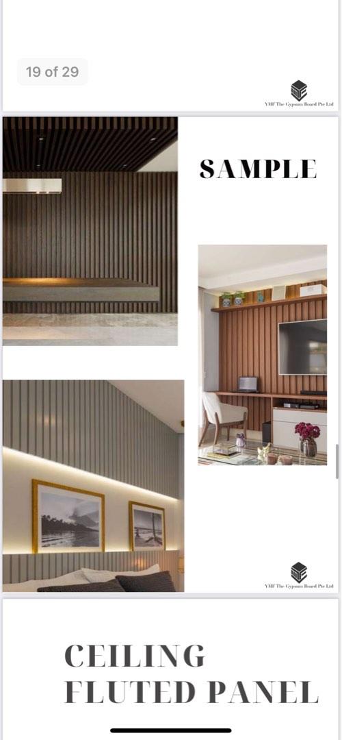 Ceiling fluted panel, Furniture & Home Living, Home Decor Accessories ...