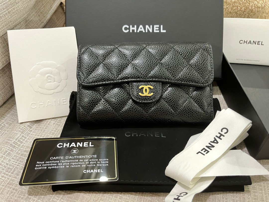 Chanel classic Flap Wallet (31 Series) Medium Size Caviar Leather ...