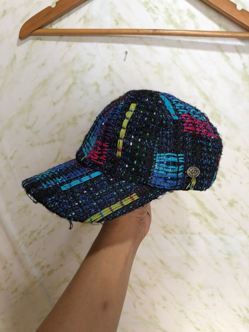 Chanel Tweed Runway Cap Hat, Women's Fashion, Watches & Accessories ...