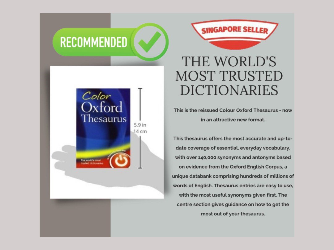 Colour Oxford Thesaurus 3rd Edition (THE WORLD'S MOST TRUSTED ...