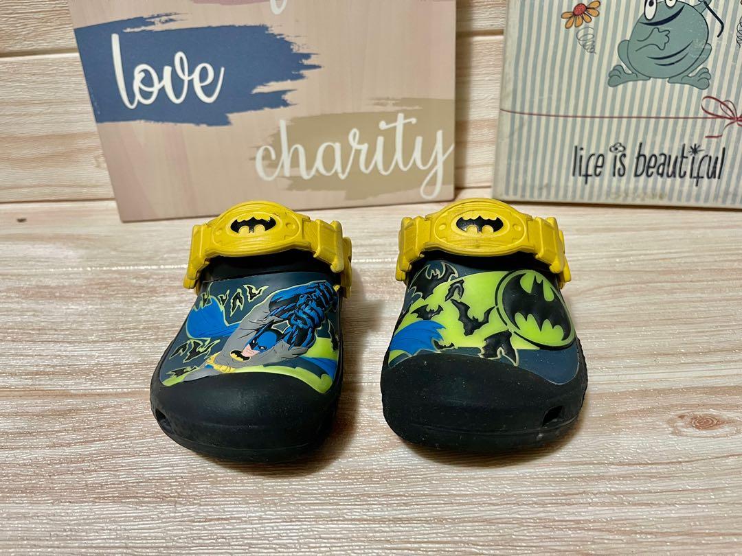 Crocs Glow in the Dark Batman, Babies & Kids, Babies & Kids Fashion on ...