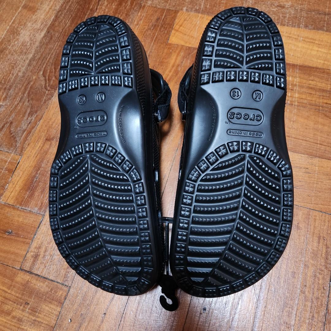 Crocs Yukon Vista Black - Big Size, Men's Fashion, Footwear, Flipflops ...