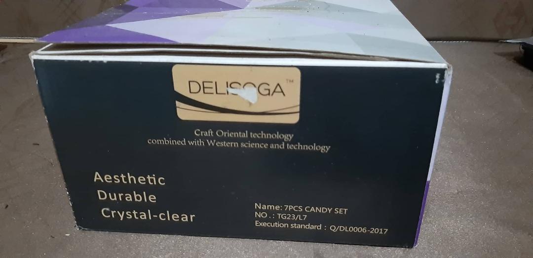 RUSH SALE: Delisoga Crystal 7pcs Candy Set , Furniture & Home Living ...