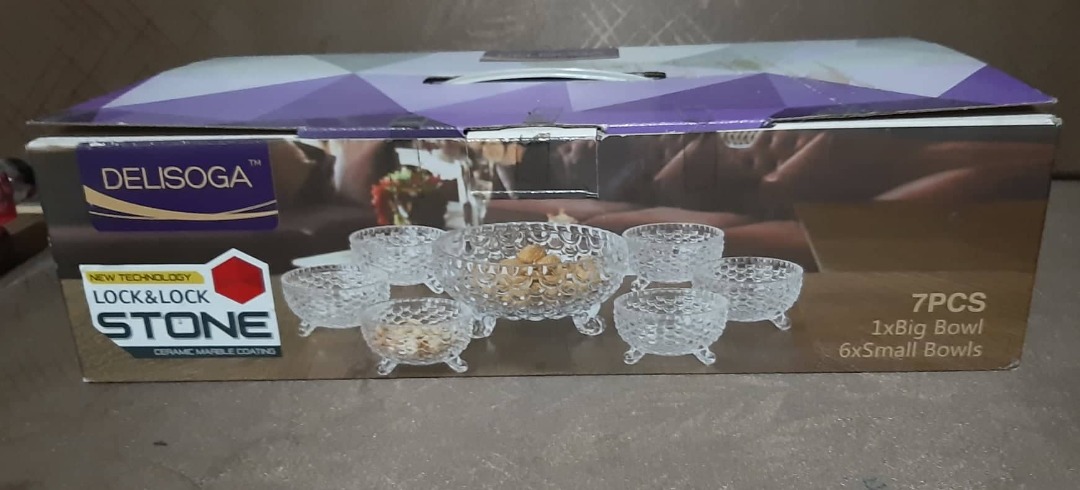 RUSH SALE: Delisoga Crystal 7pcs Candy Set , Furniture & Home Living ...