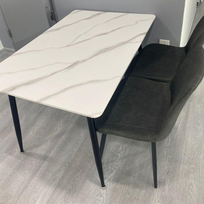 Dining Table / square table 120cm&Black Leg/Cash on delivery or ...