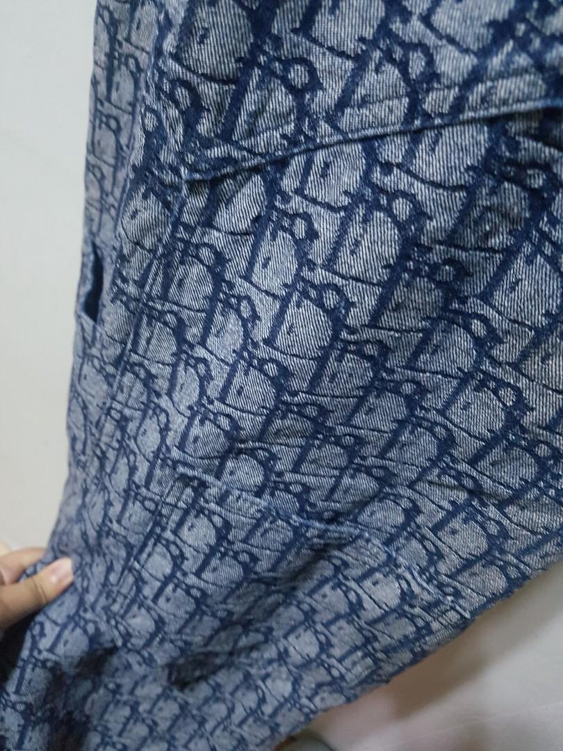 Dior jumper denim monogram, Luxury, Apparel on Carousell