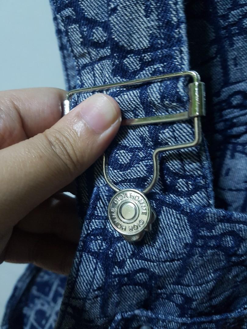 Dior jumper denim monogram, Luxury, Apparel on Carousell