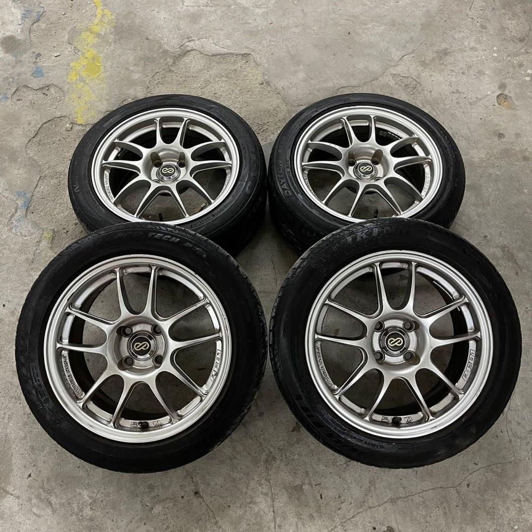 enkei pf01 15 inch sports rim alza tyre 70%, Auto Accessories on Carousell