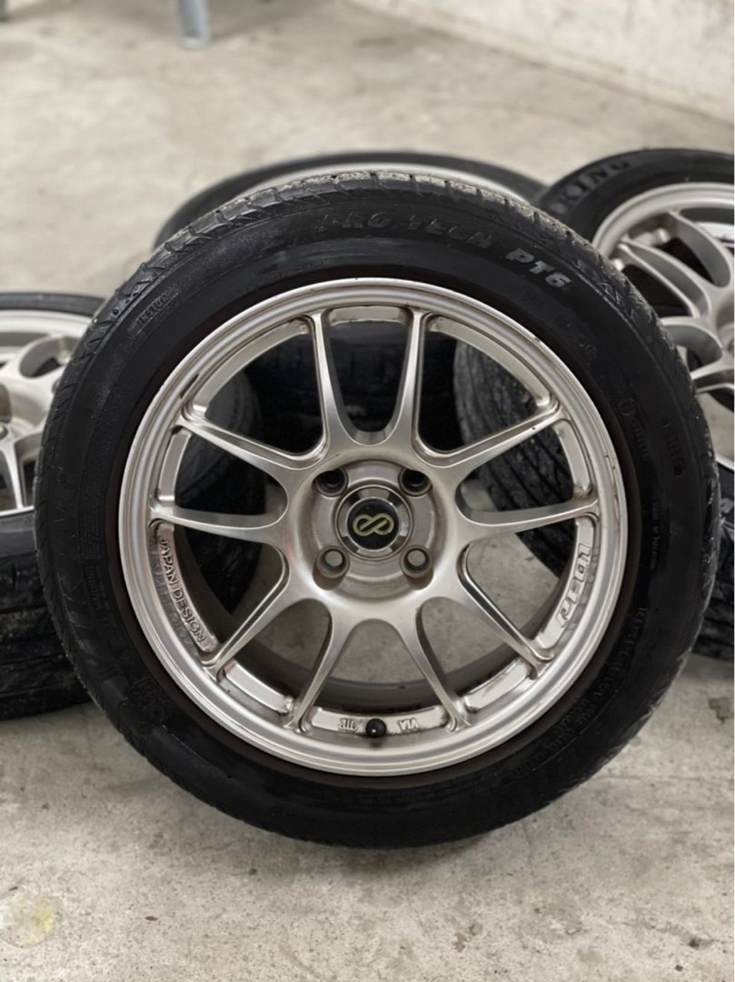 enkei pf01 15 inch sports rim alza tyre 70%, Auto Accessories on Carousell
