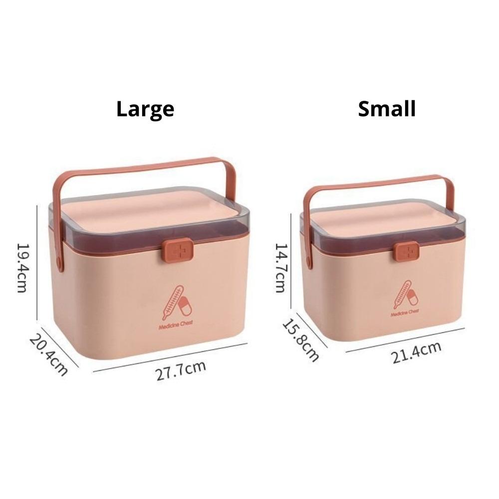 Family First Aid Kit Emergency Medicine Plastic Craft Lockable Storage ...
