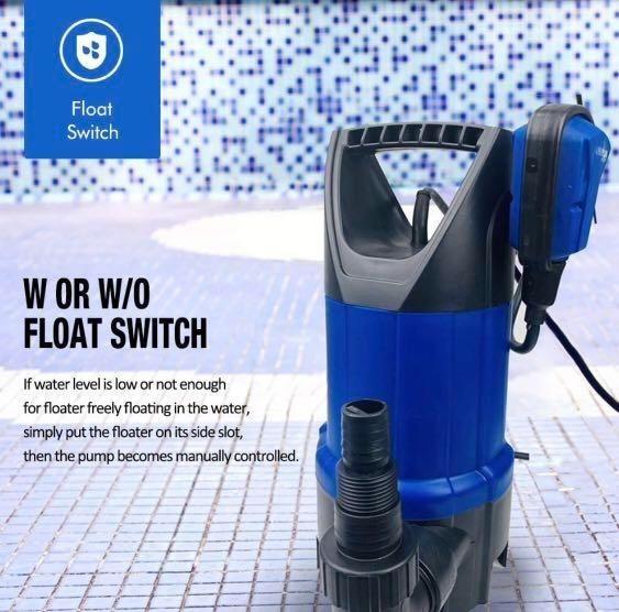 FLUENT POWER 750W 12500L/H Portable Submersible Pump, Dirty/Clean Water ...