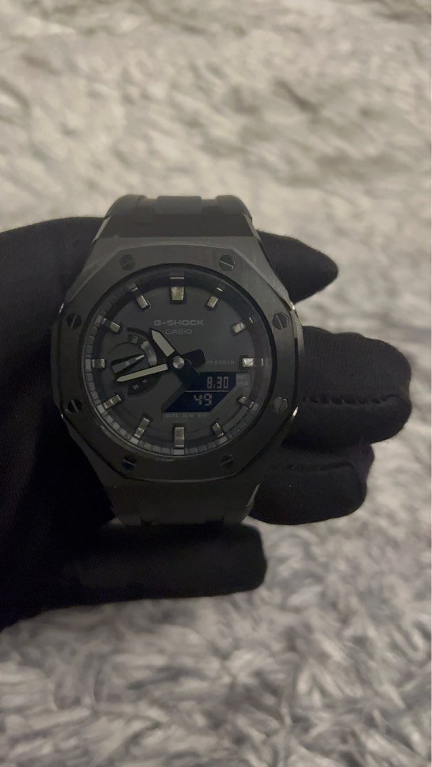 G- Shock Casioak black ash grey mod bundle ga2100 ga2110, Men's Fashion ...
