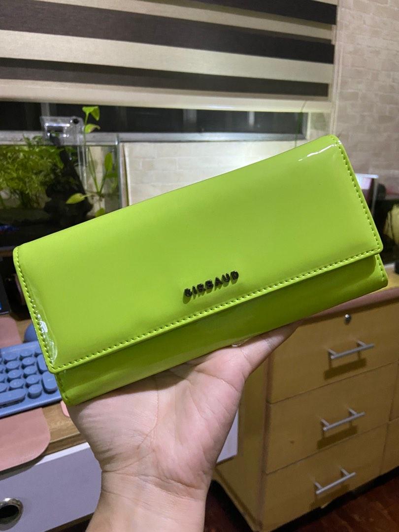 Girbaud Neon Green Glossy Wallet (Long), Women's Fashion, Bags ...