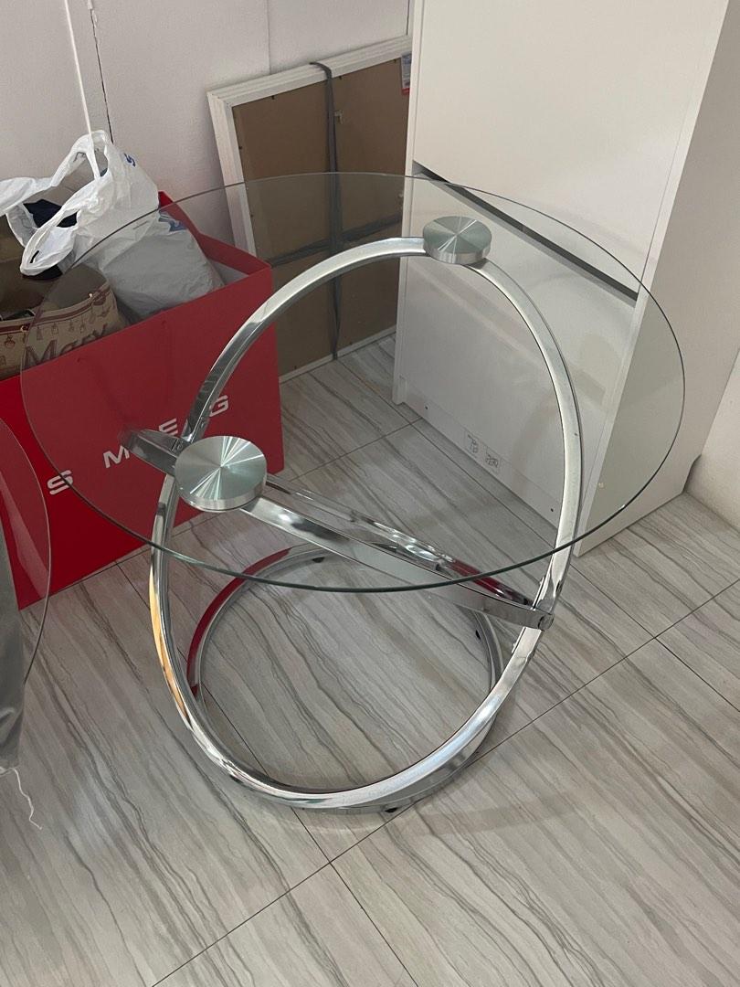 Glass center table & side table set, Furniture & Home Living, Furniture ...