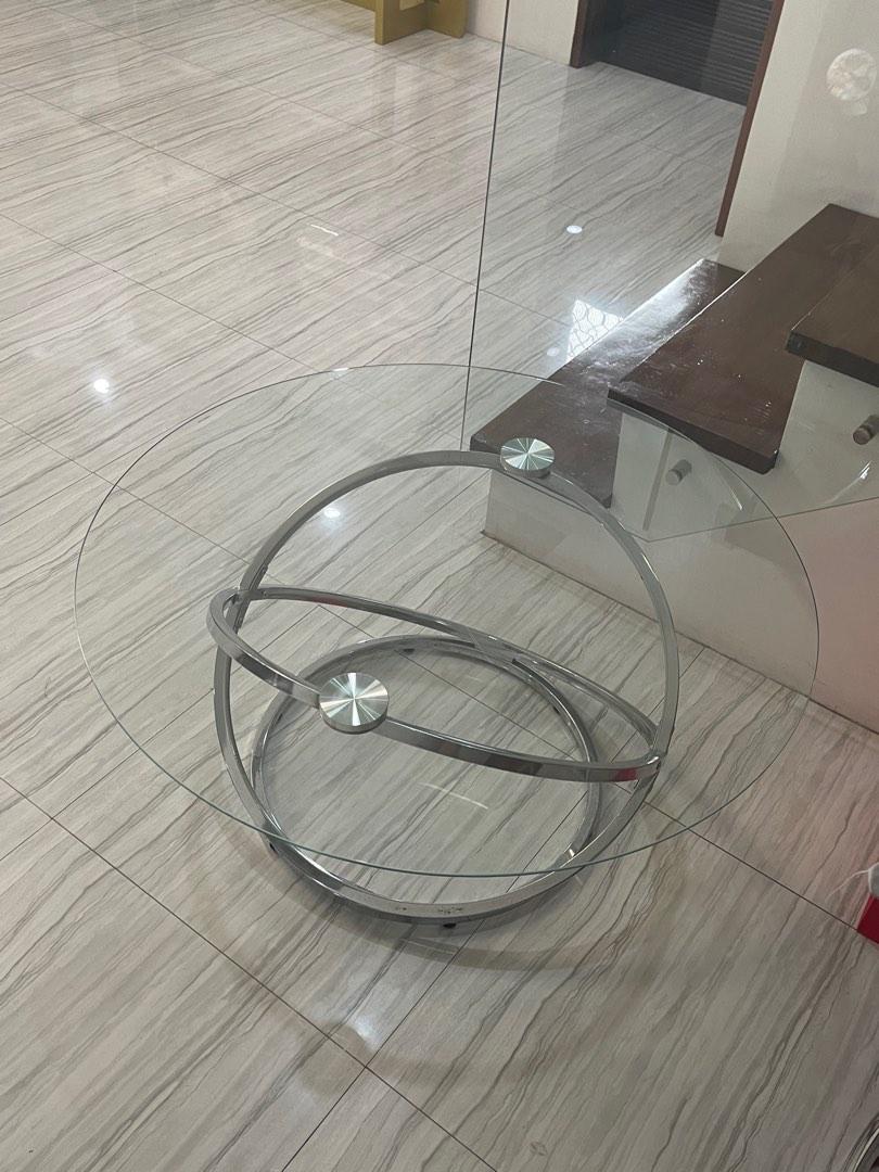 Glass center table & side table set, Furniture & Home Living, Furniture ...