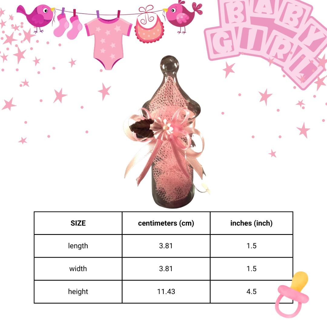 Glass Chupon Baby Feeding Bottle Souvenir for Christening Baby Girl ...