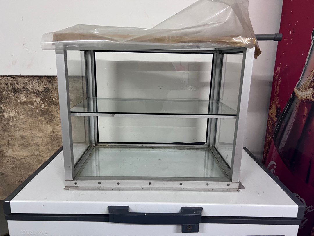 Glass stall kitchen cabinet kaca, Furniture & Home Living, Bathroom ...