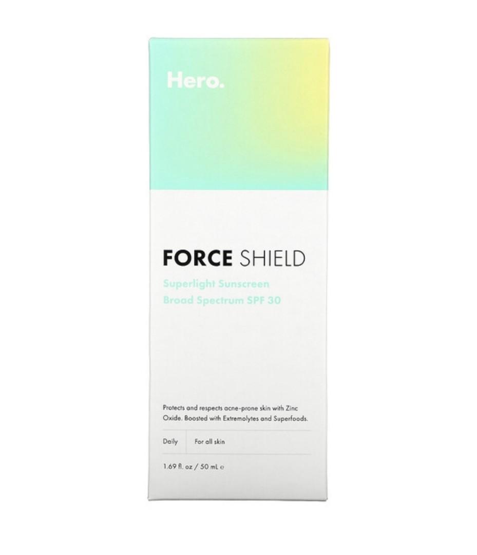 Hero Cosmetics Force Shield, Superlight Sunscreen, SPF 30 (50 ml ...