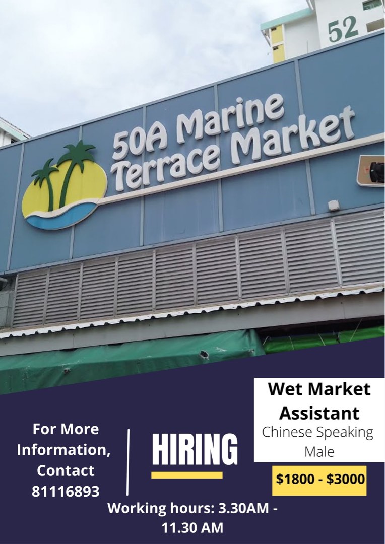 HIRING: Wet Market Assistant, Jobs, Hospitality, F&B on Carousell