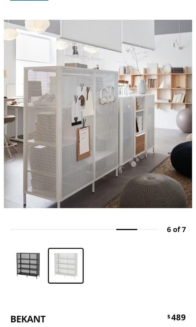 Ikea BEKANT Heavy duty Shelving unit bookshelf, white, 121x134 cm ...