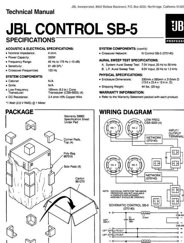 JBL CONTROL SB-5 Subwoofer, Audio, Soundbars, Speakers & Amplifiers on ...