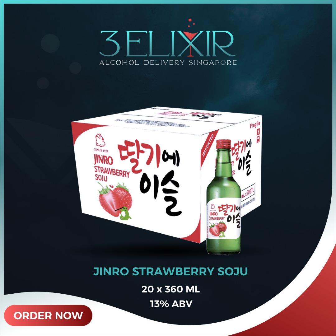Jinro Strawberry 360ML, Food & Drinks, Alcoholic Beverages on Carousell