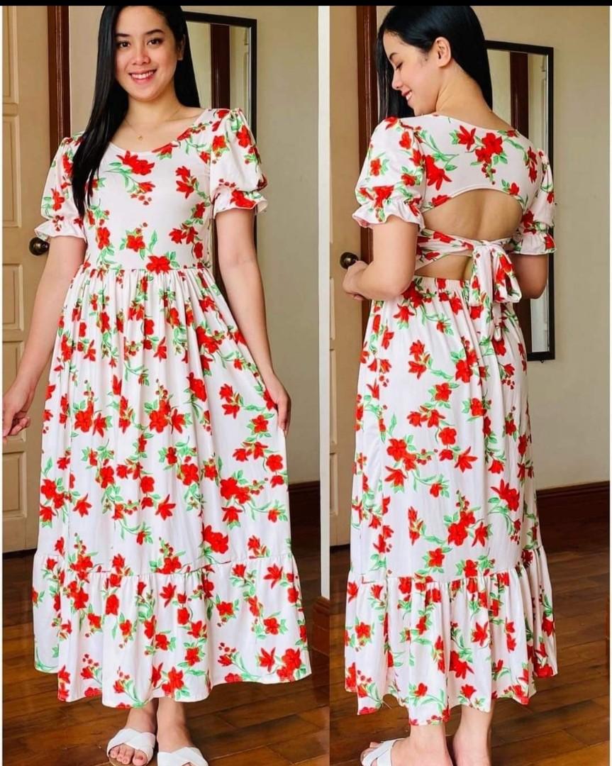 KARA MAXI DREES MAKAPAL ANG TELA, Women's Fashion, Dresses & Sets ...