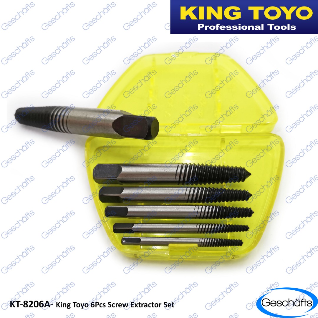 King Toyo Screw Extractor 6pcs Set, Furniture & Home Living, Home ...
